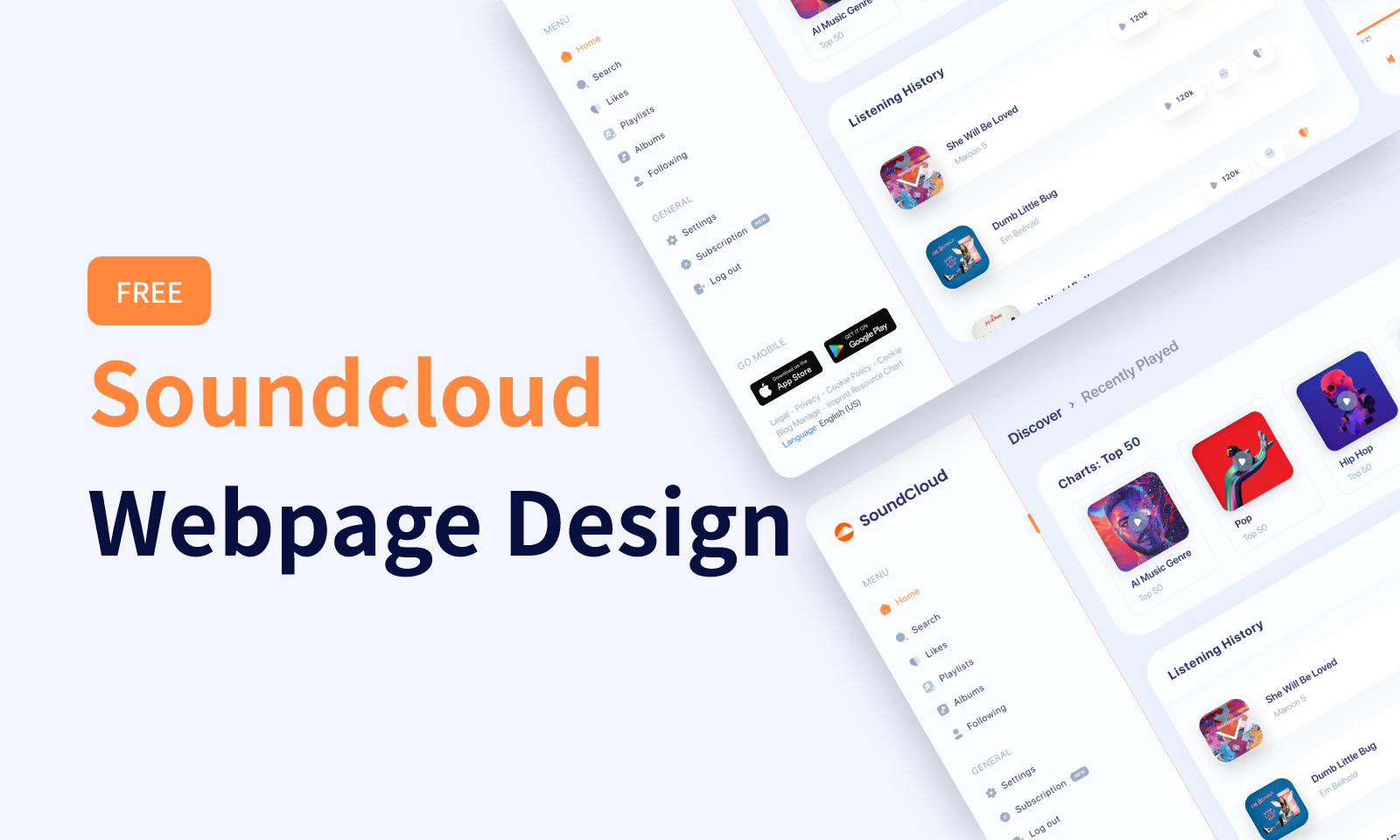 SoundCloud UI Design - Pixso设计素材